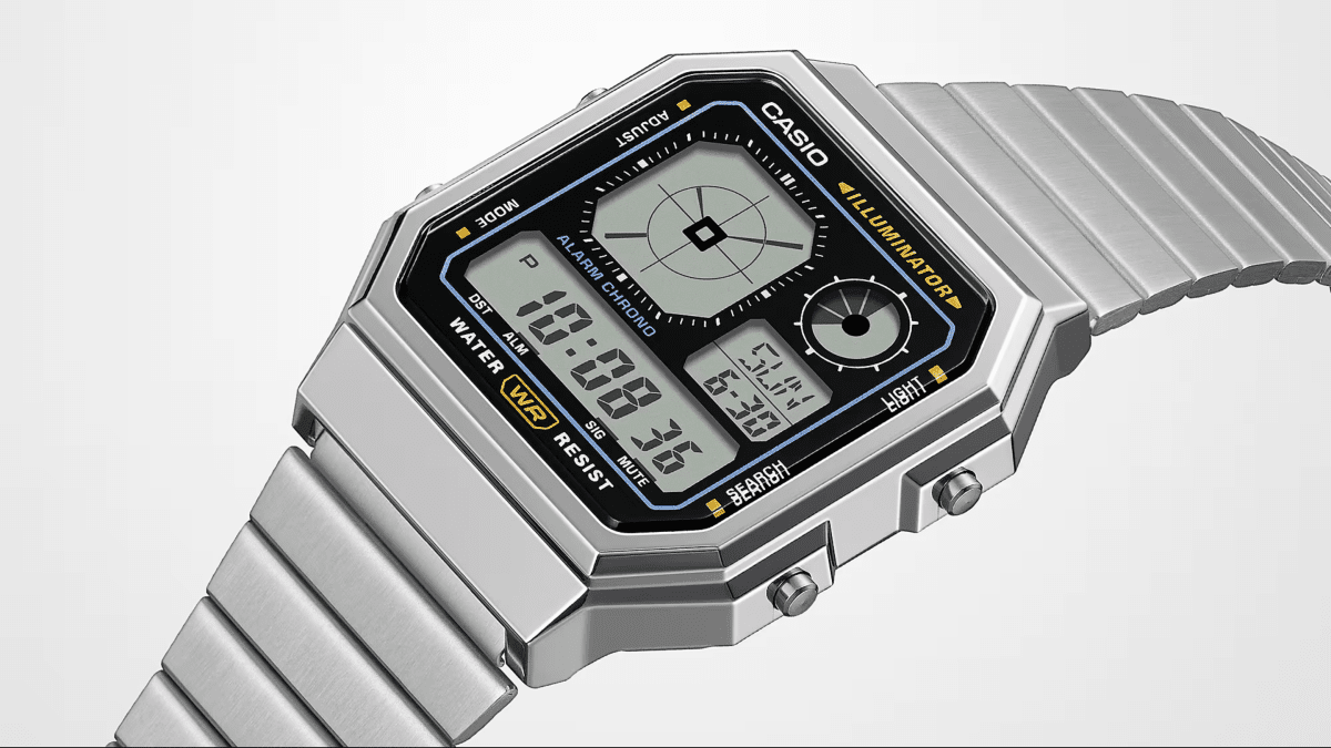 Casio Octagon Vintage Silver Watch - A130WE-7A – Stonex Jewellers