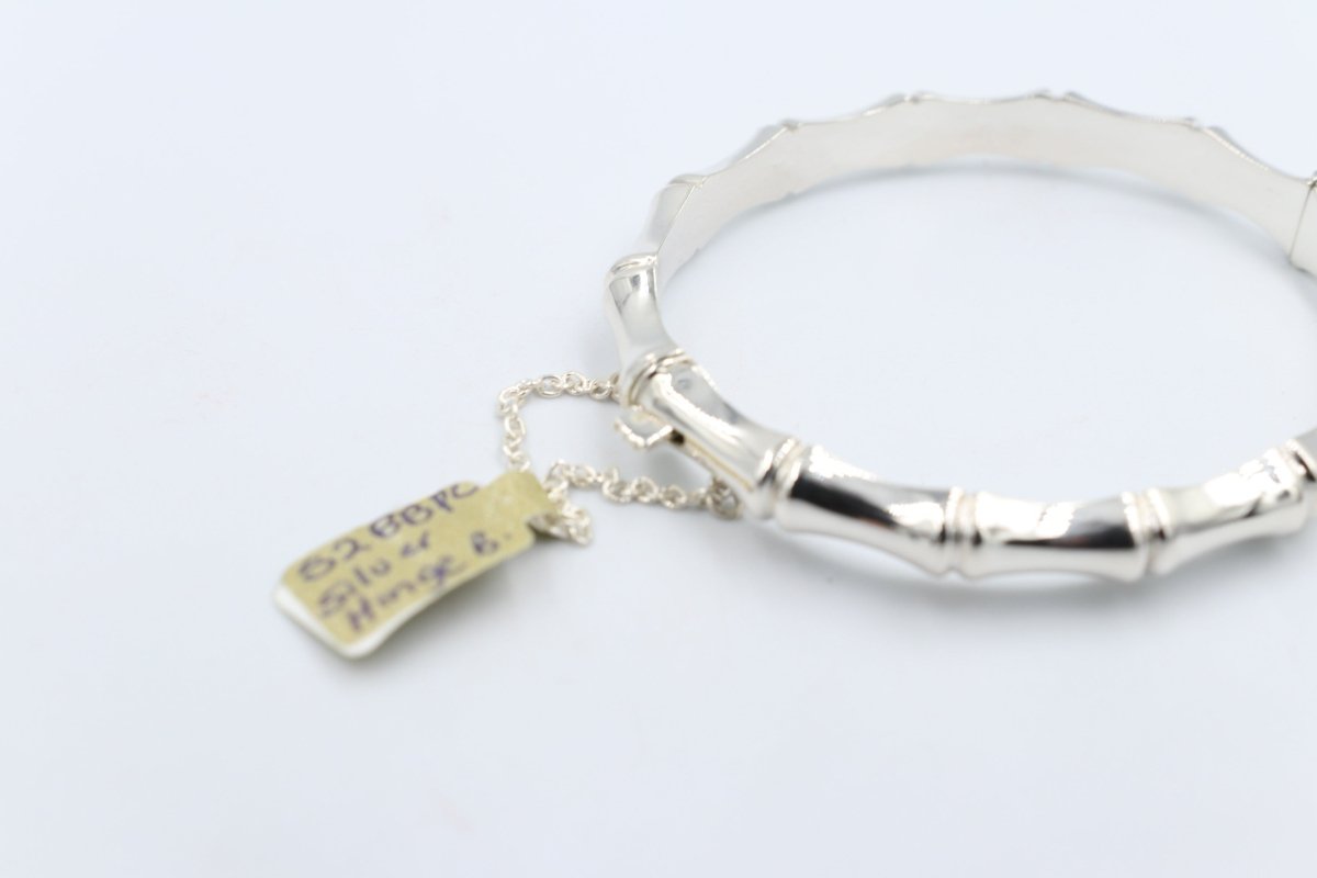 Sterling Silver Bamboo Hinge Bangle – Stonex Jewellers