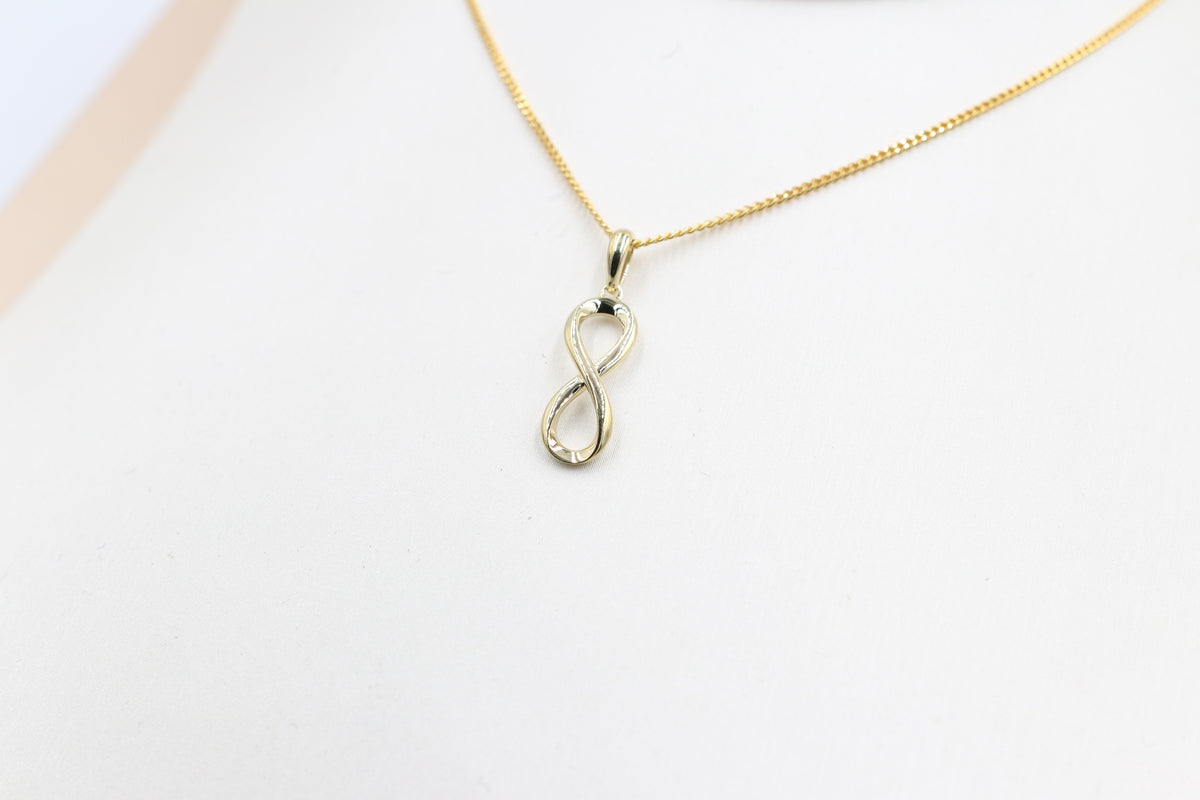 9ct Gold Infinity Pendent SYP3695 – Stonex Jewellers