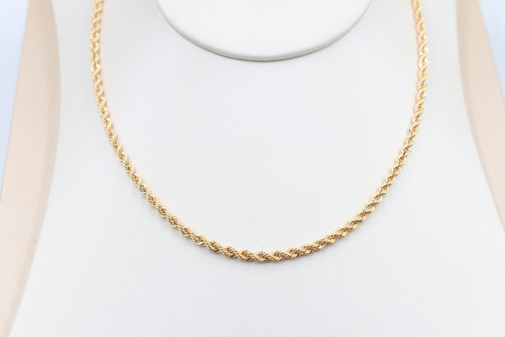9ct Gold Italian Rope Chain 45cm – Stonex Jewellers