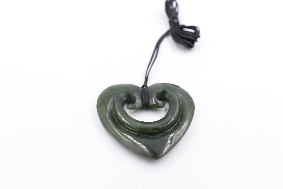 New Zealand Greenstone Heart Koru – Stonex Jewellers
