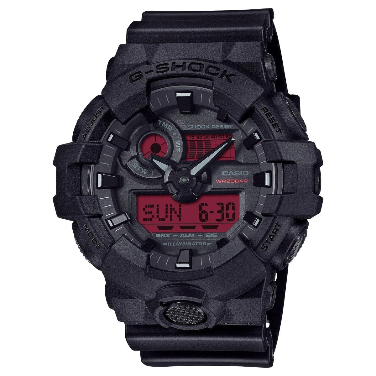 G-SHOCK Black and Bold Red GA700BBR-1A – Stonex Jewellers