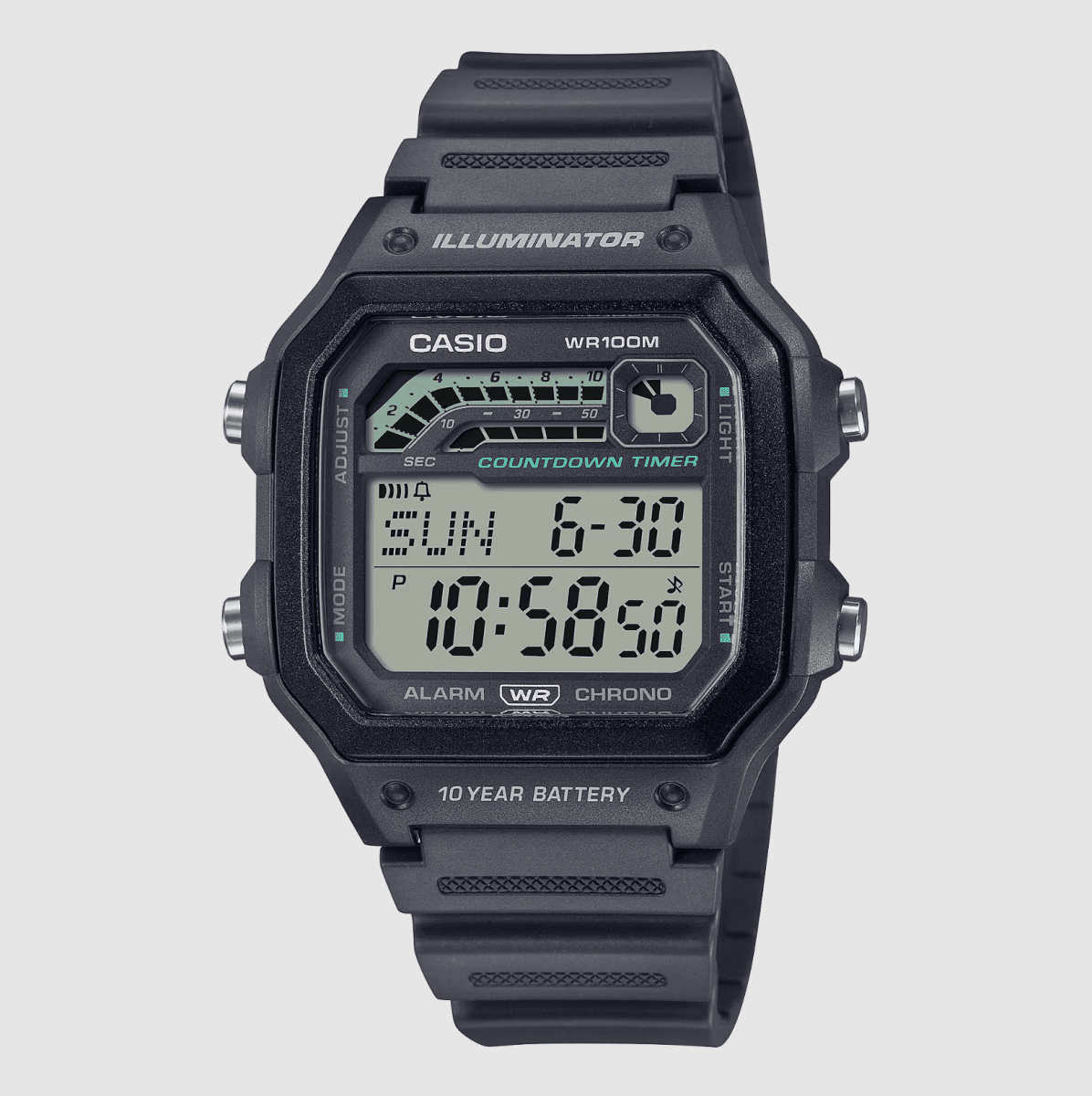Casio Black Standard Digital Sport Watch - WS1600H-8A – Stonex Jewellers