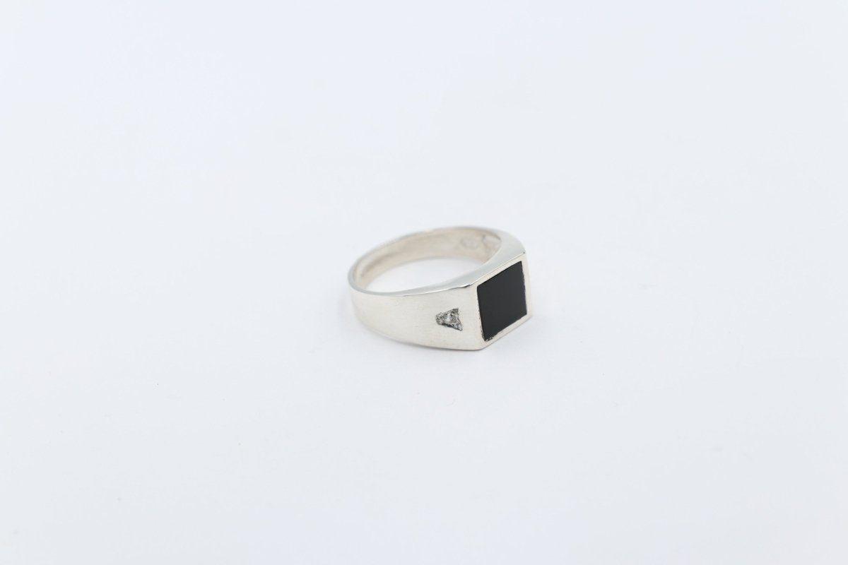 Stg Silver Mens Onyx set Ring – Stonex Jewellers